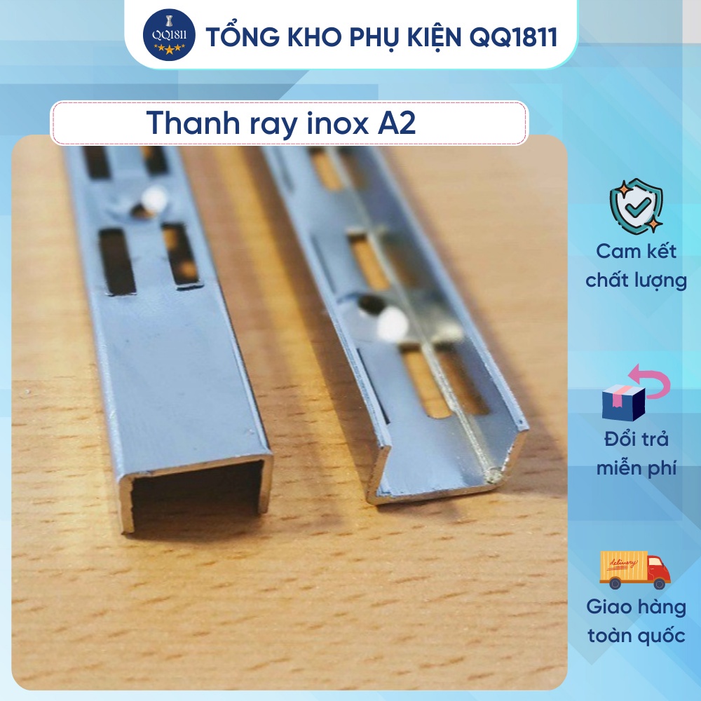 Thanh ray gắn tường A2 ⚡ CHẤT LƯỢNG CAO ⚡ Thanh ray inox cao cấp không ...