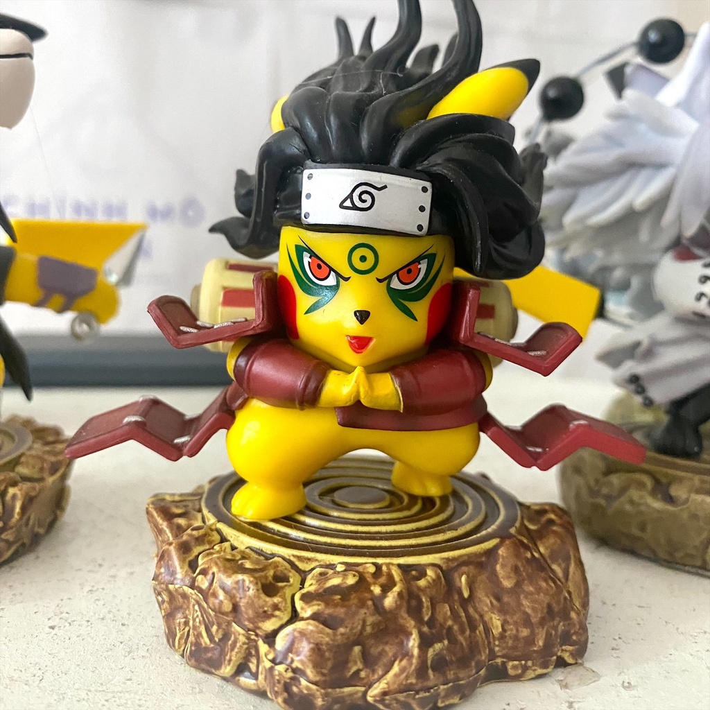 Mô hình Pikachu Cosplay Sasuke, Naruto, Obito, Madara 13cm | Shopee ...