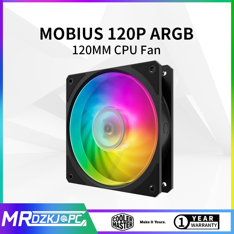 COOLER MASTER Mobius Quạt Tản Nhiệt Vòng 120P ARGB 120mm 5V 3PIN 140P ARGB 14cm Chống Sốc Kết ...