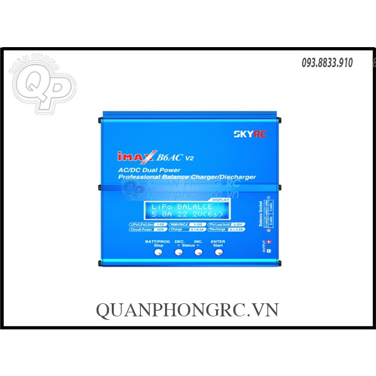 Bộ Sạc Chính Hãng SKYRC IMAX B6AC V2 Professional Balance Charger ...