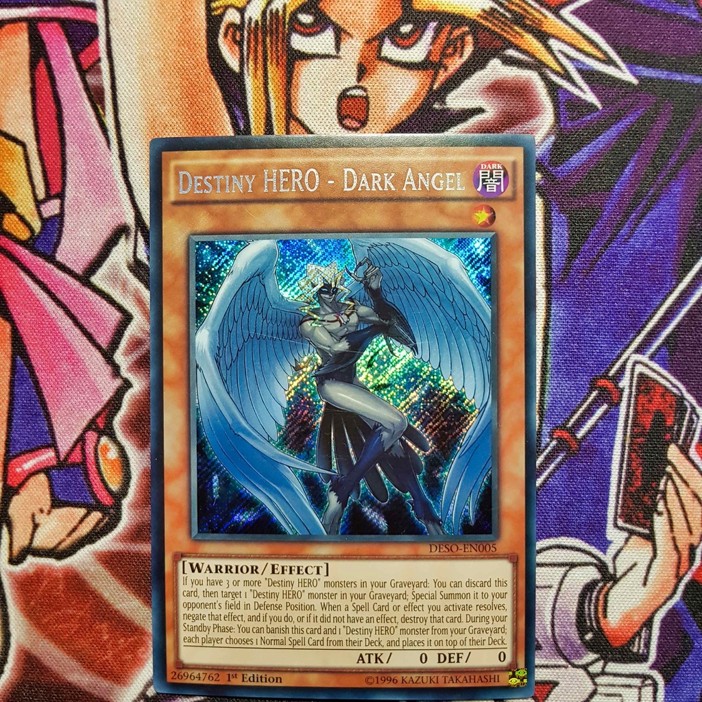 Thẻ bài Yugioh chính hãng | Destiny HERO - Dark Angel | DESO Secret ...
