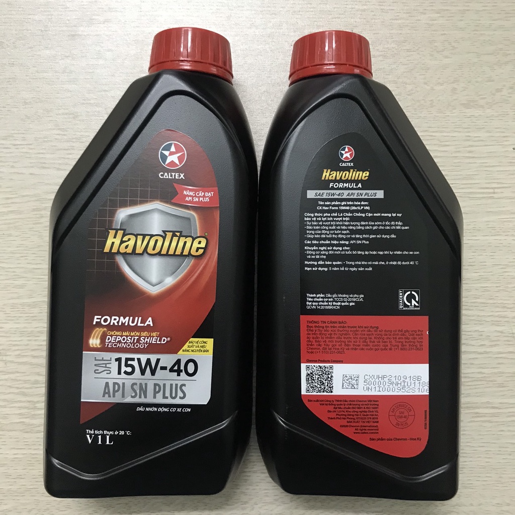 Nhớt động cơ oto Caltex Havoline Formula SAE 15W-40 / 1Lít 15w40 15w 40 ...