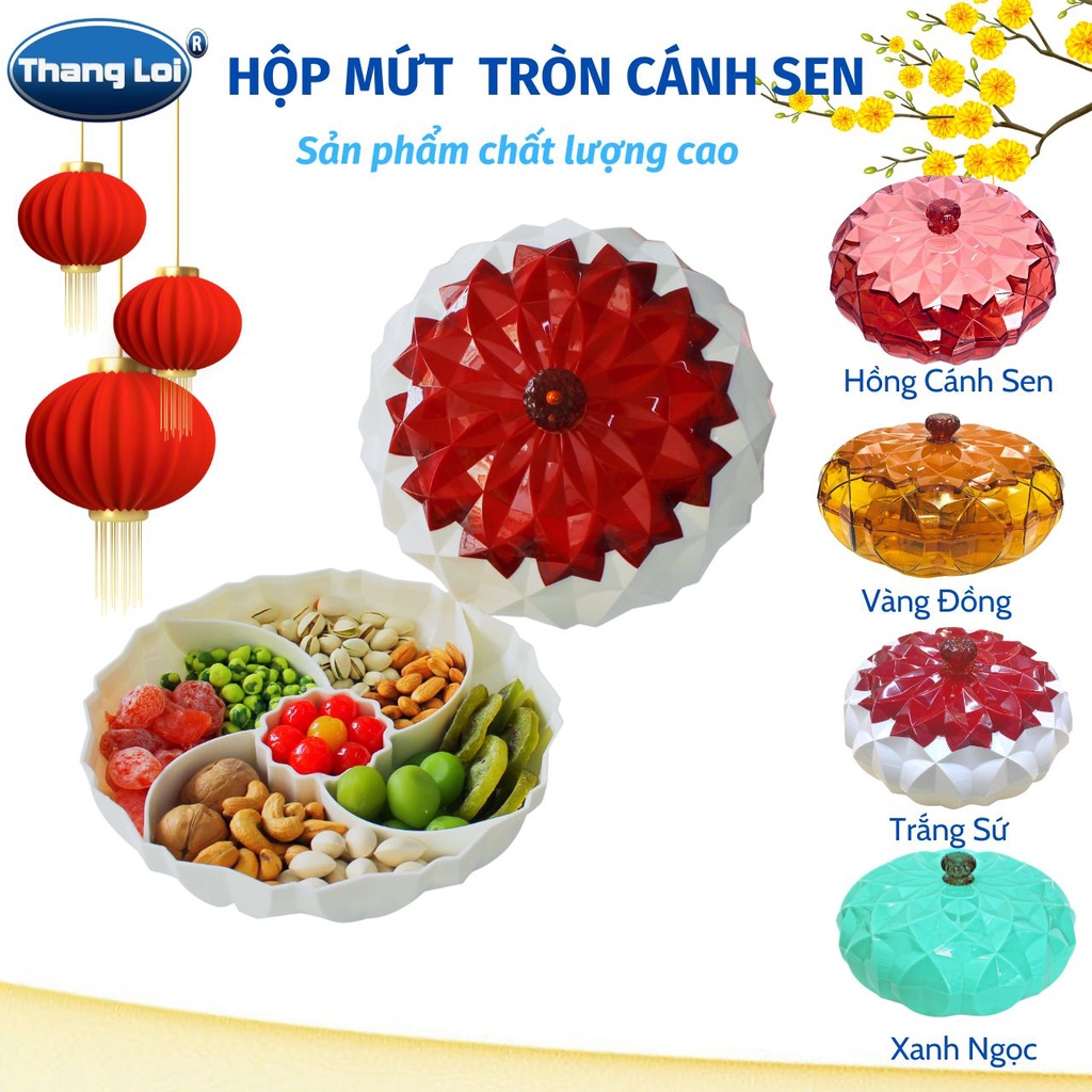 Khay Mứt Tết Hộp đựng Mứt Tròn Nhựa Thắng Lợi Sản Phẩm Bền đẹp Phù Hợp đựng Mứt Bánh Kẹo Ngày