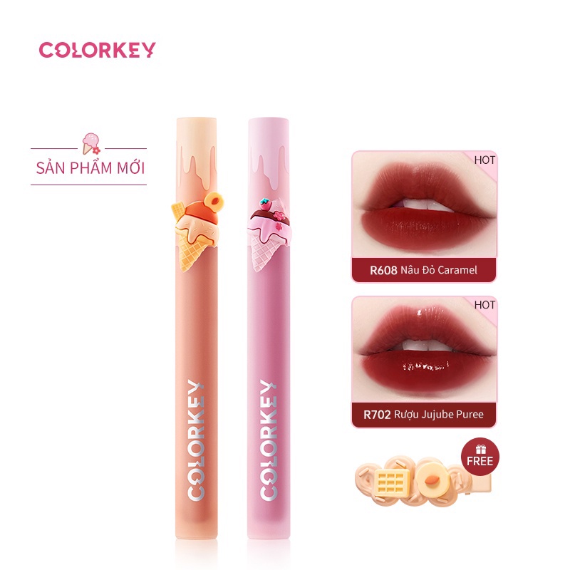 【COLORKEY】son kem colorkey Son tint lì bóng siêu cho môi căng mọng ...