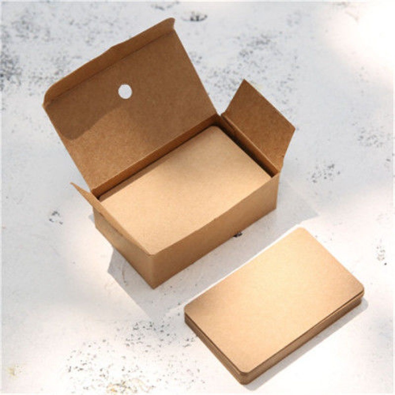 Set 100 flashcard Tấm Thẻ Ghi Chú Và Lời Nhắc Nhở Chất Liệu Giấy Kraft ...