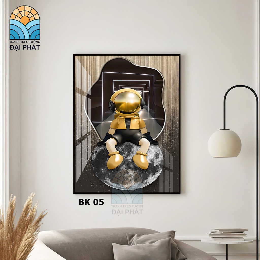 Tranh Gấu Beabrick tráng gương- Tranh treo tường tráng gương laminate ...