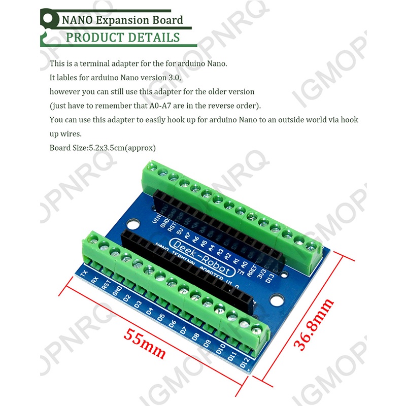 Bảng Mạch Điều Khiển NANO V3.0 3.0 IO Mở Rộng Đơn Giản Cho Arduino AVR ...