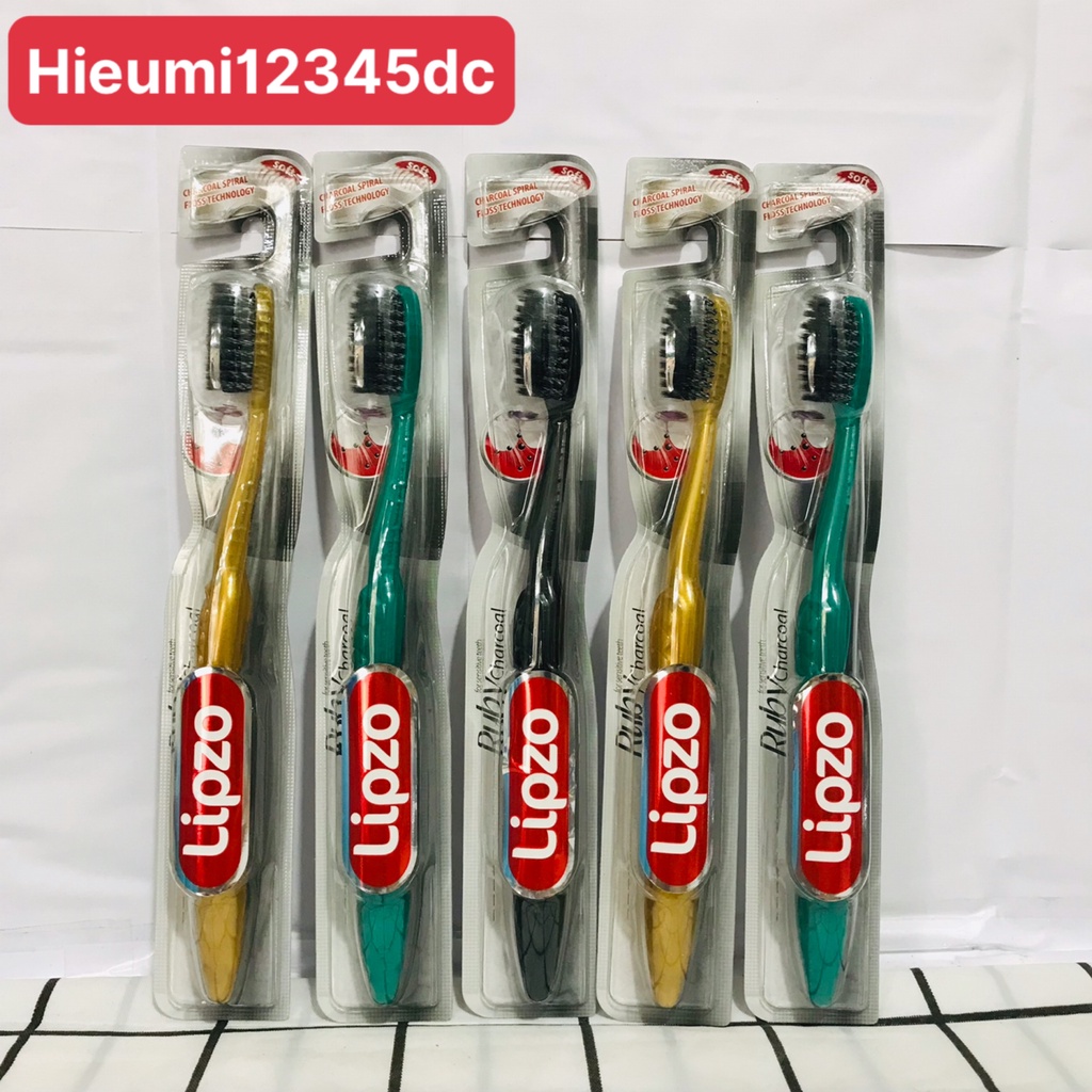 Bàn Chải Đánh Răng Lipzo Ruby Charcoal Dành Cho Nhạy Cảm | Shopee Việt Nam
