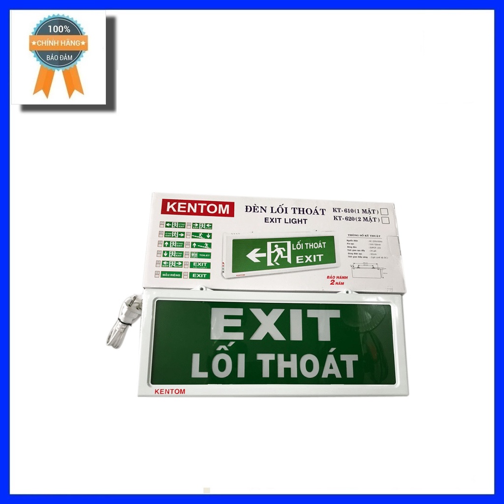 Đèn exit 1 mặt KT110 Kentom | Shopee Việt Nam