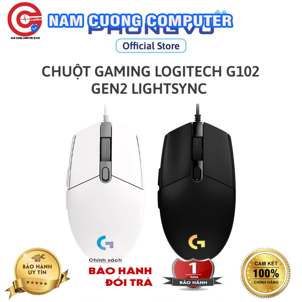 Chuột gaming Logitech G102 Gen2 Lightsync (Đen) - Bảo hành 24 tháng ...