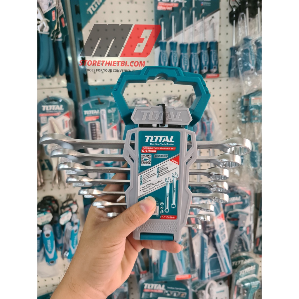 THT102286-I Bộ Cờ Lê Vòng Miệng 8 Chi Tiết 6-19mm ( Có Khóa 13 ) TOTAL ...