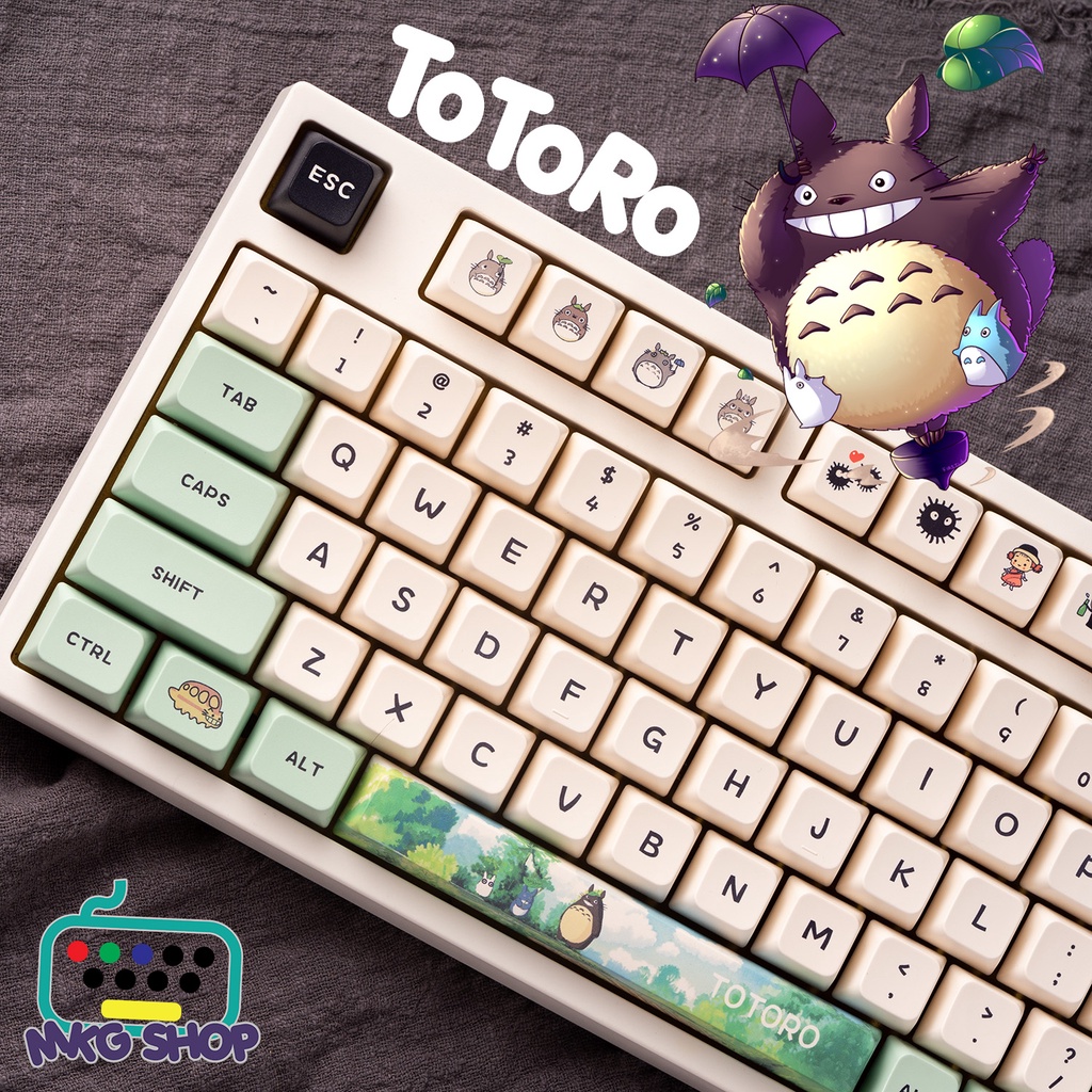 Bộ keycap TOTORO | PBT dyesub | WDA profile | 148 nút bàn phím cơ rẻ ...