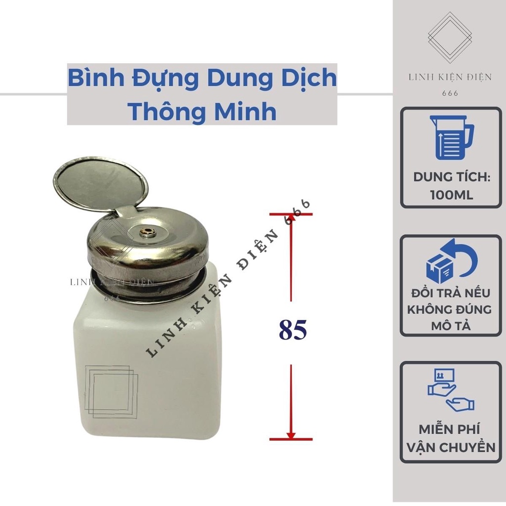 Bình đựng dung dịch axeton 100ml thông minh đẩy dung dịch tẩy rửa bảng ...