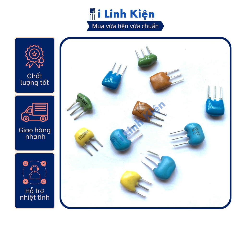 Thạch anh 4Mhz 5Mhz 6Mhz 8Mhz 10Mhz 12Mhz 16Mhz ZTT 3 chân combo 50 con. | Shopee Việt Nam