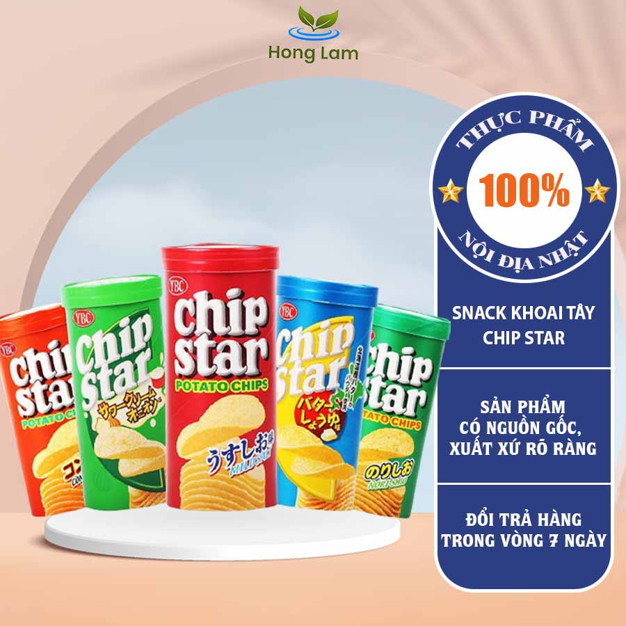 Snack khoai tây ChipStar Nội Địa Nhật, Giòn, Ngon, Nhiều Dinh Dưỡng Đầy Đủ Hương Vị (50g ...