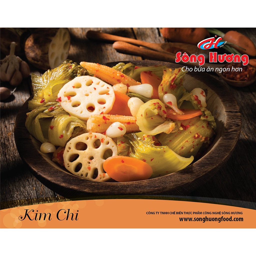Kim Chi Củ Sen Sông Hương Foods Hũ 390g - Ăn kèm cơm , bún , phở , mì tôm , ăn vặt , thịt nướng ...