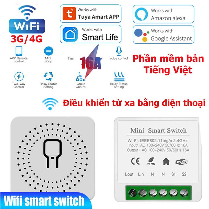 Công tắc thông minh wifi PHIÊN BẢN TIẾNG VIỆT SmartLife Tuya 16A điều khiển từ xa | Shopee Việt Nam