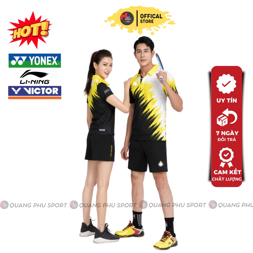 Áo Cầu Lông Nam Nữ Yonex, Lining, Victor Cao Cấp, Chất Vải Thun Lạnh ...