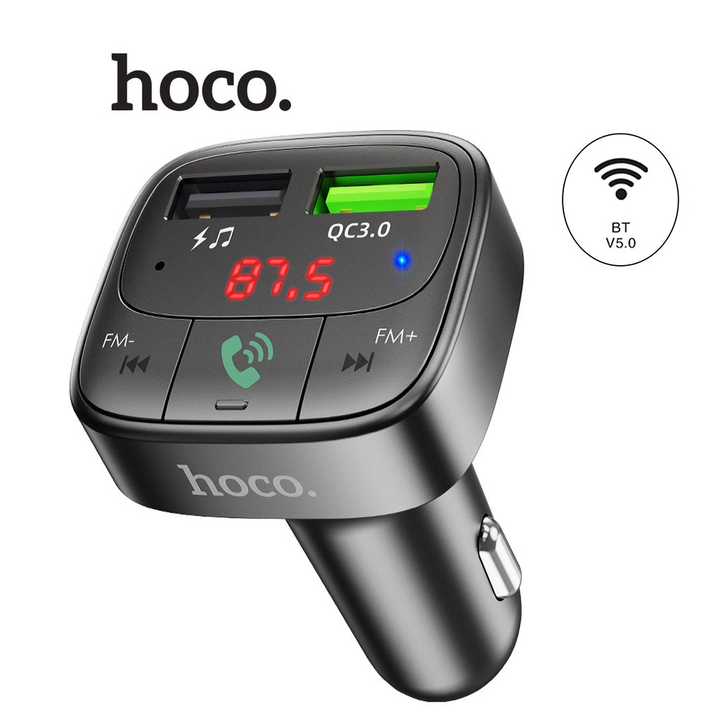 Tẩu sạc xe hơi 5V/3.1A Hoco E59 Bluetooth V5.0 khe cắm thẻ TF 2 cổng USB ( Đen ) | Shopee Việt Nam
