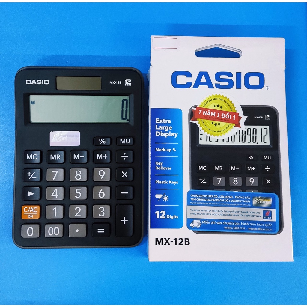 CASIO™ [HÀNG CHÍNH HÃNG] Máy Tính Văn Phòng 12 số MX-12B | Shopee Việt Nam
