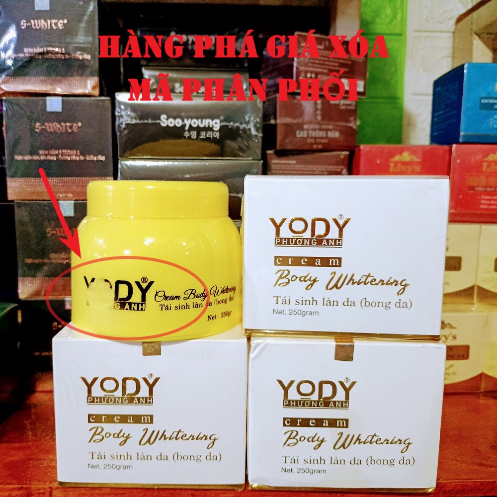 Kem body tái tạo bong da toàn thân Yody White Phương Anh 250gr (xóa mã ...