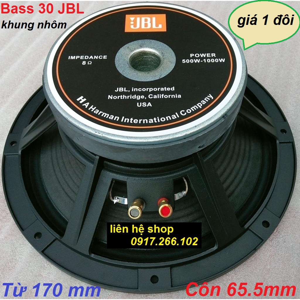 LOA BASS 30 JBL NHẬP KHẨU KHUNG NHÔM GÂN VẢI TỪ 170 CÔN 65mm - GIÁ 1 ...
