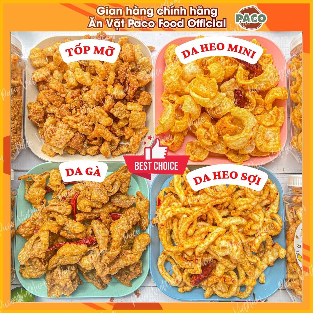 da gà/ tốp mỡ/ da heo mini/ da heo sợi cháy tỏi hủ lẻ siêu giòn siêu ...