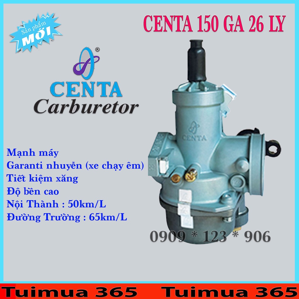 BỘ CHẾ HÒA KHÍ - BÌNH XĂNG CON CENTA 150 GA 26 LY | Shopee Việt Nam