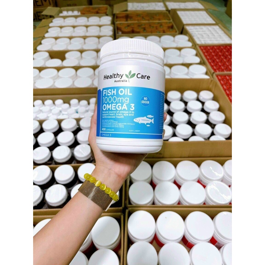 Viên uống dầu cá Omega 3 Healthy Care Fish Oil 400 viên | Shopee Việt Nam
