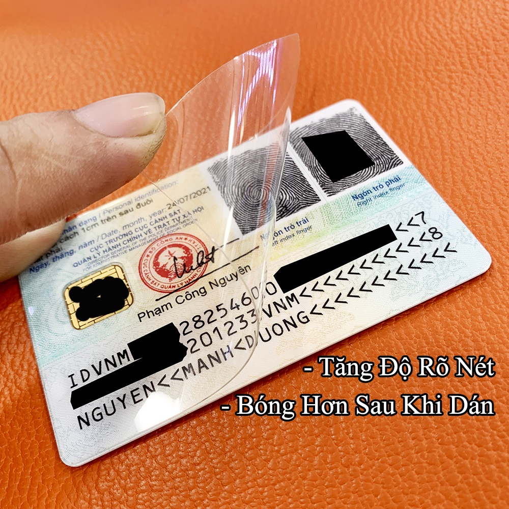 Miếng dán kính cường lực dẻo 9H + bảo vệ cho Căn cước công dân CCCD gắn ...