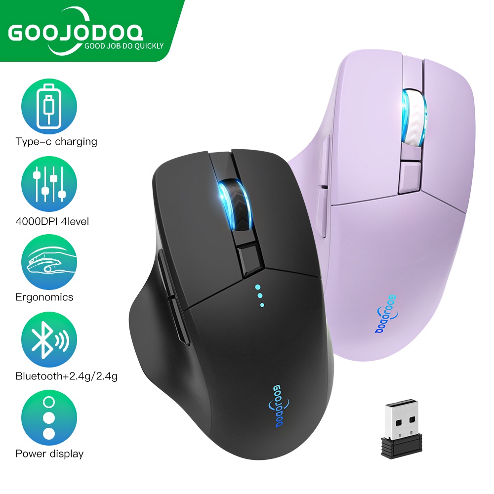 GOOJODOQ Chuột không dây GOOOJodoQ 2.4Ghz có hộp số không dây USB Màn ...