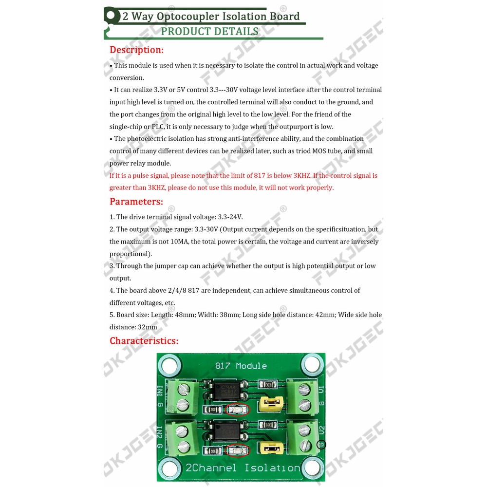 Mô Đun Cách Ly Quang PC817 2 4 8 Kênh 3.6-30V | Shopee Việt Nam