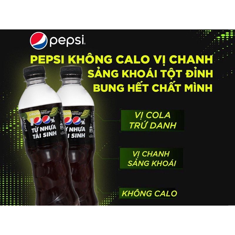 THÙNG PEPSI CHANH KHÔNG CALO/PEPSI ĐEN KHÔNG CALO [ 24 CHAI X 390ML] | Shopee Việt Nam