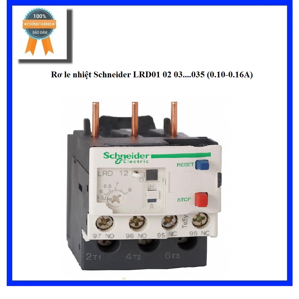 Rơ le nhiệt Schneider LRD01 02.....LRD35 (0.10-0.16A) | Shopee Việt Nam