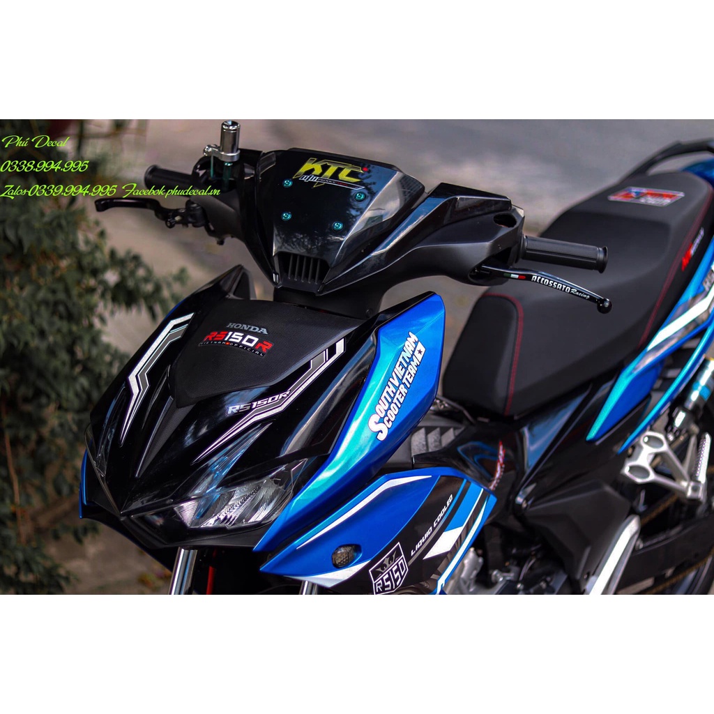 Tem rời Winner X Rs150 xanh đen , mẫu dán tại tiệm cực đẹp | Shopee ...