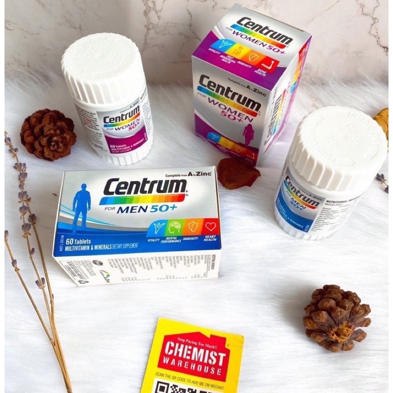 [Mẫu Úc] Centrum Úc viên uống Vitamin tổng hợp cho người lớn (nam, nữ ...
