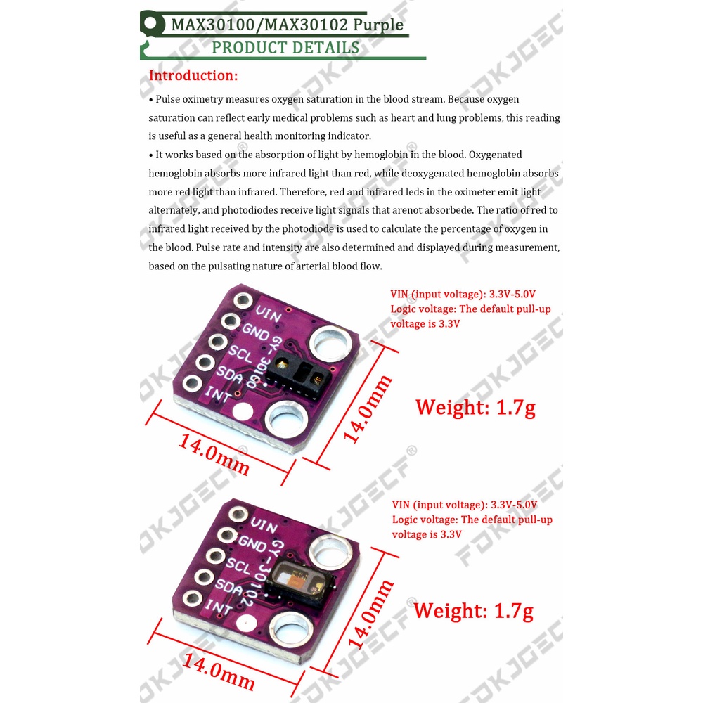 Mô-đun Cảm Biến Nhịp Tim MAX30102 MAX30100 Cho Arduino | Shopee Việt Nam