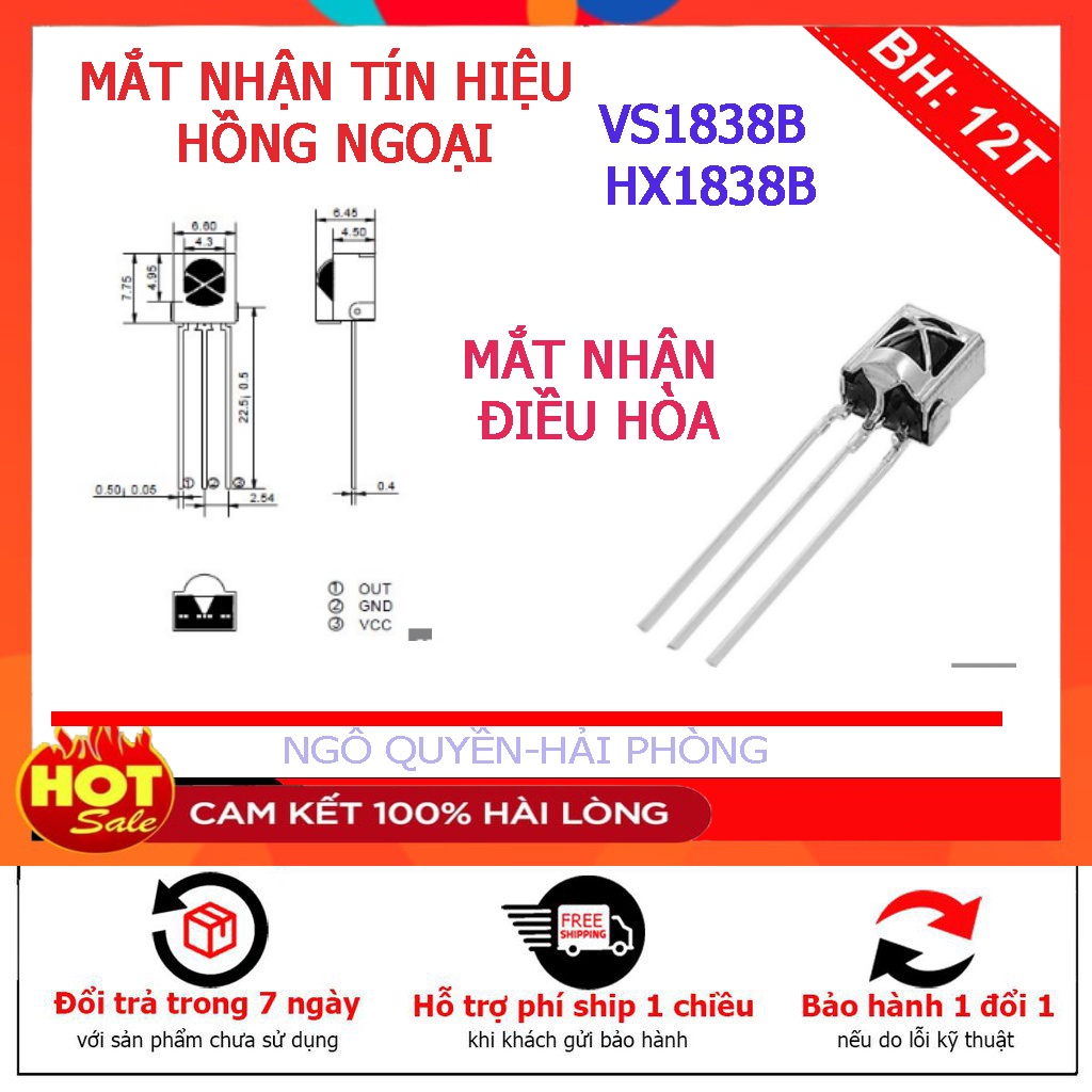 Mắt nhận khiển điều hoà vs1838B, mắt nhận hồng ngoại | Shopee Việt Nam