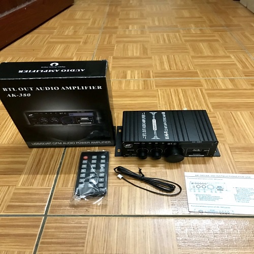 Amply mini bluetooth [cổng 12v] BTC AK-380 hàng chuẩn (tiếng ra 2 vế ...