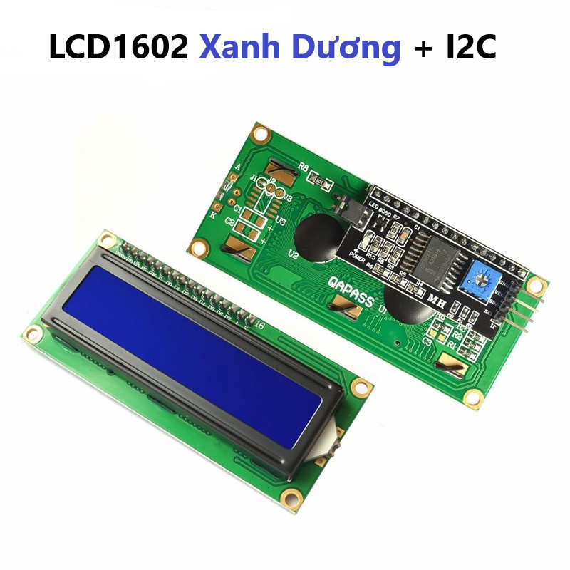 Màn hình LCD 1602 2004 5V xanh lá/xanh dương Có Đèn Nền - Kèm I2C | Shopee Việt Nam