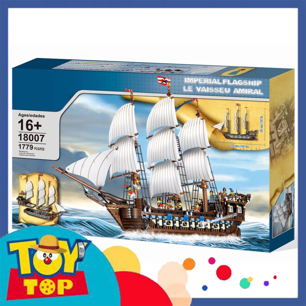 Đồ chơi lắp ráp tàu Imperial ghép Pirates thuyền buồm quân đội hoàng ...