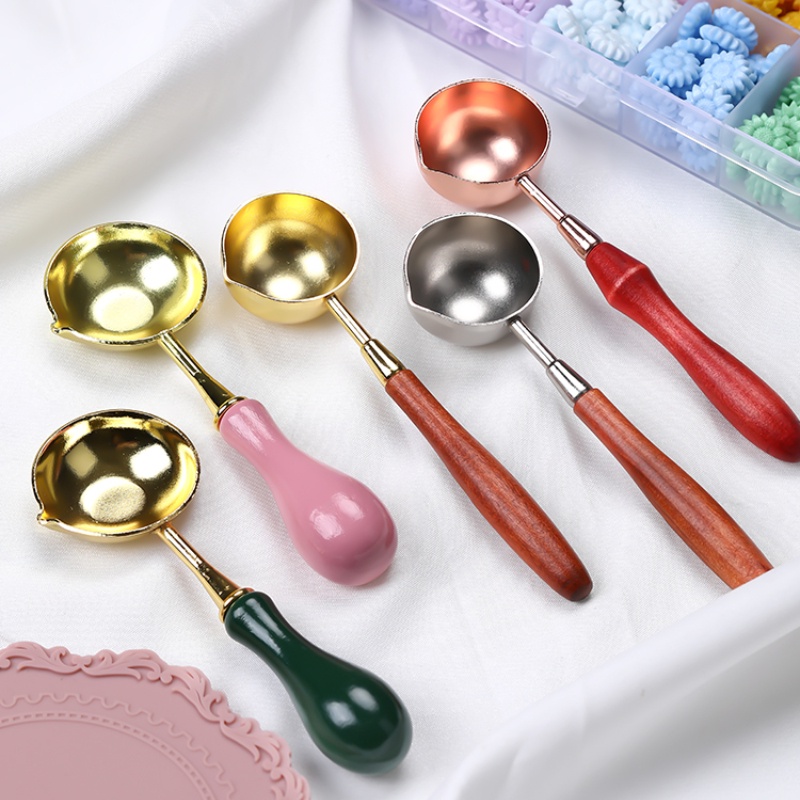 Stitchintime vintage stamp spoon wax pellet heating tool melting wax ...