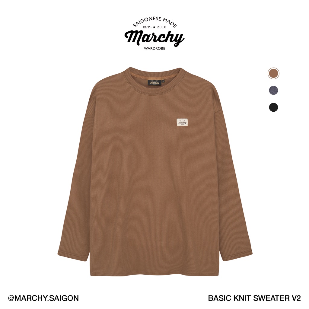 MARCHY - Basic Knit Sweater V2 - Áo len tay dài | Shopee Việt Nam