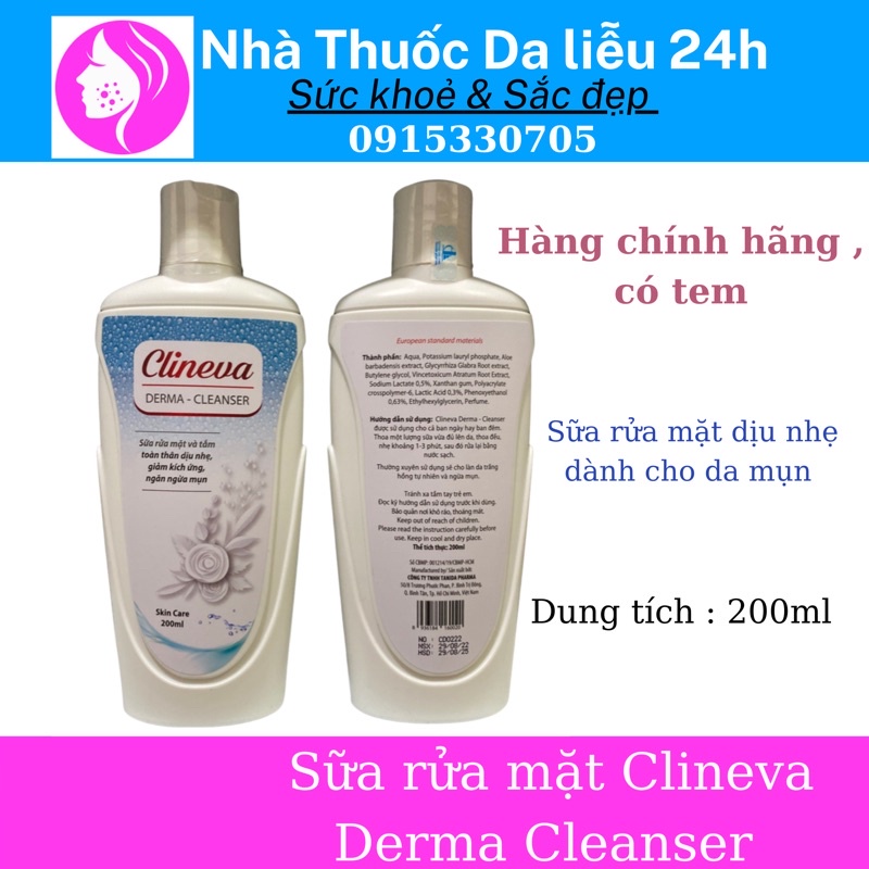 Sữa rửa mặt Clineva Derma Cleanser 200ml | Shopee Việt Nam