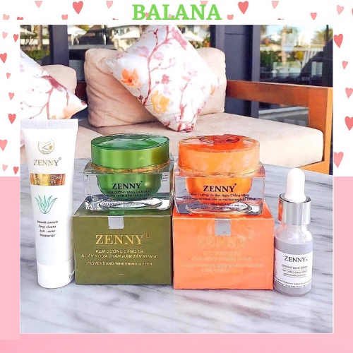 Kem Zenny chính hãng, bộ kem ngày và đêm (tặng kèm serum, sữa rửa mặt ...