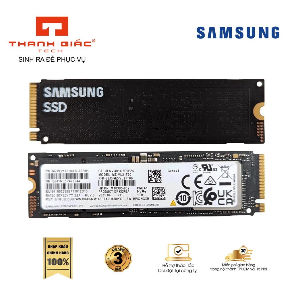 Ổ Cứng SSD Samsung PM9A1/PM9C1a M2 2280 PCle Gen4 x4 NVMe 1TB/512GB/256Gb - Bảo Hành 3 Năm ...