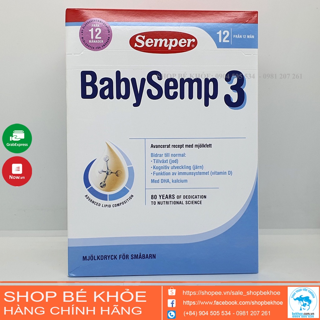 Sữa Semper Baby Semp số 3 800gr - Thụy Điển (Mẫu mới - Date mới nhất ...
