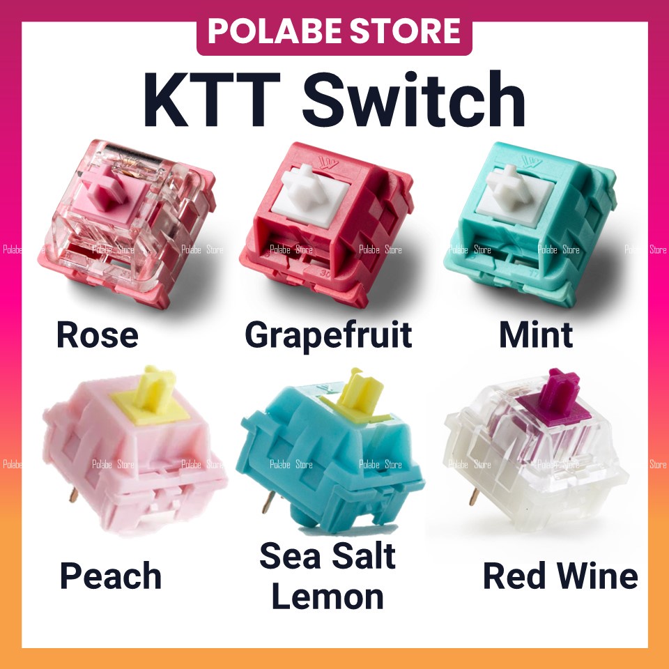 Công tắc KTT Grapefruit linear switch KTT Grapefruit KTT Peach Red Wine phím cơ Polabe Store ...