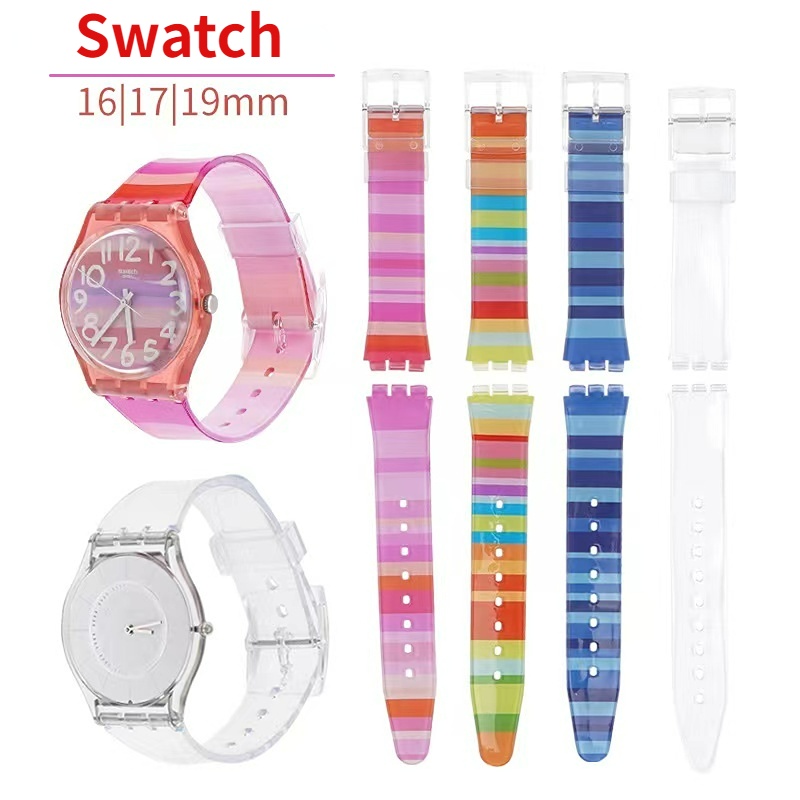 Ultra Dây Đeo Trong Suốt Siêu Mỏng Màu Cầu Vồng Cho Đồng Hồ Swatch 16mm 17mm 19mm | Shopee Việt Nam