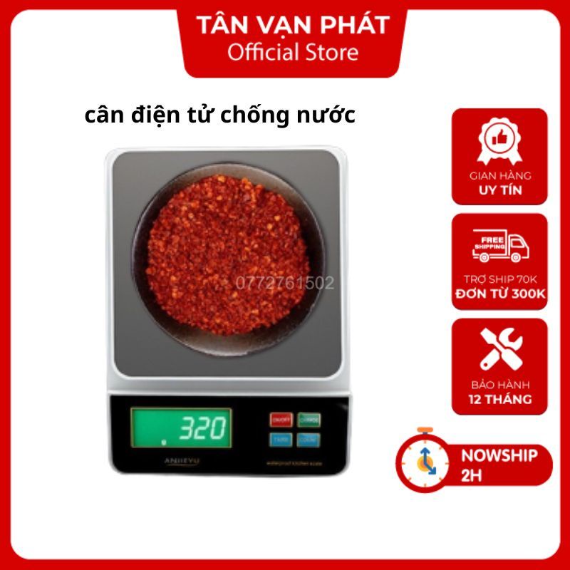 Cân điện tử nhà bếp 3kg/01g - 6kg/0,5g ,cân điện tử chống nước mini nhỏ gọn sạc tính điện không ...